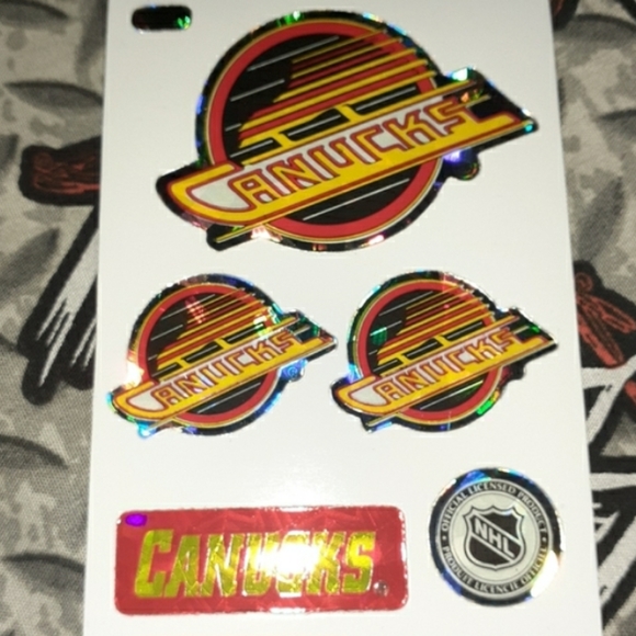 Vintage | Other | 996 Vancouver Canucks Prism Logo Mini Sticker Set ...
